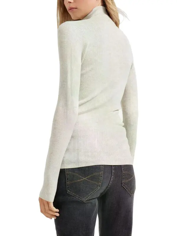 Brunello Cucinelli Monili-chain Half-zip Jumper - Neutrals