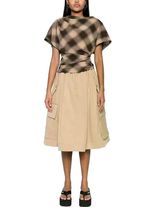 Moschino Cotton Cargo Skirt - Neutrals
