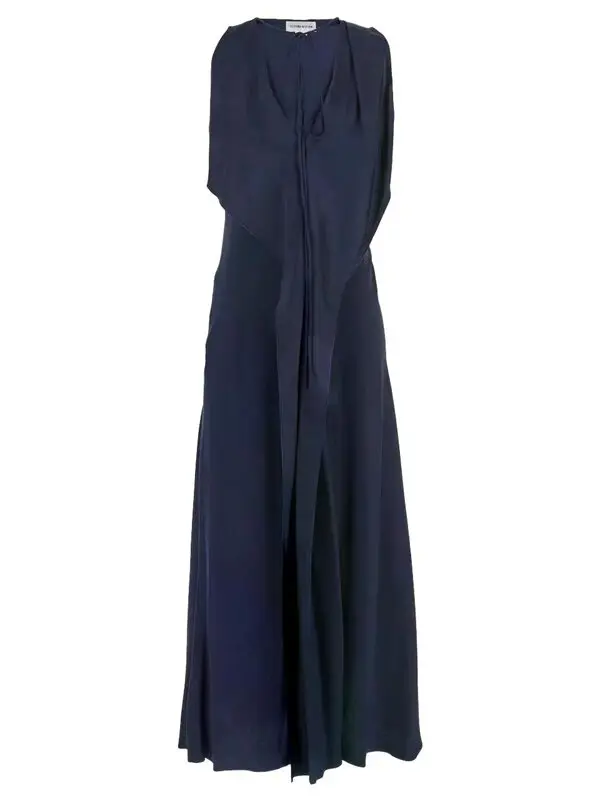 Victoria Beckham Draped Midi Dress - Blue