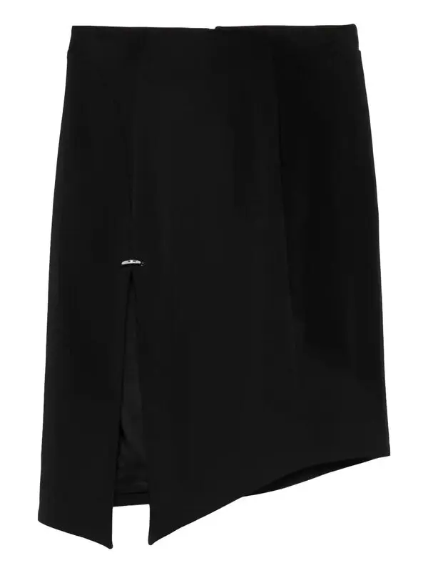 MUGLER Pierced Midi Skirt - Black