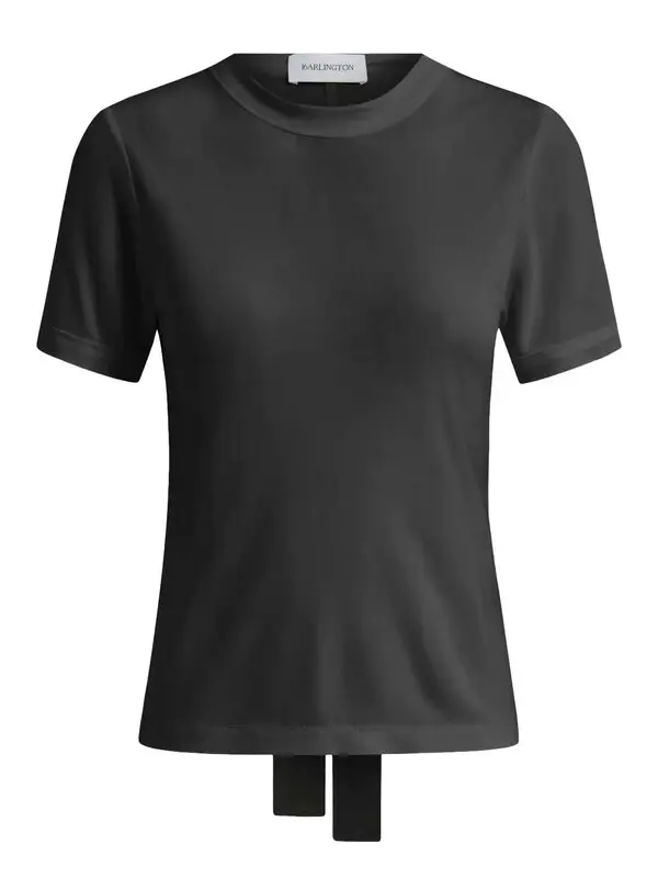 16Arlington Adwa T-shirt With Tie Detail - Black