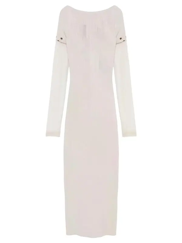 Sportmax Grazia" Maxi Dress With Detachable Sleeves - Grey