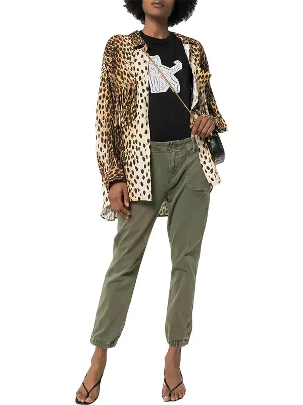 Paige Mayslie Cargo Trousers - Green