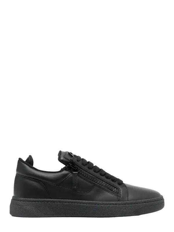 GIUSEPPE ZANOTTI Gz94 Double-zip Low-top Sneakers - Black