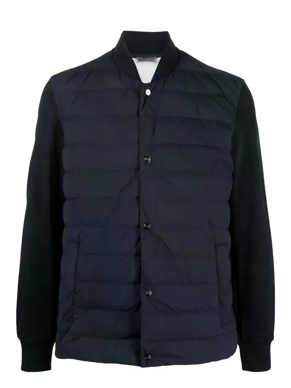 Herno Contrasting-sleeves Padded Jacket - Blue