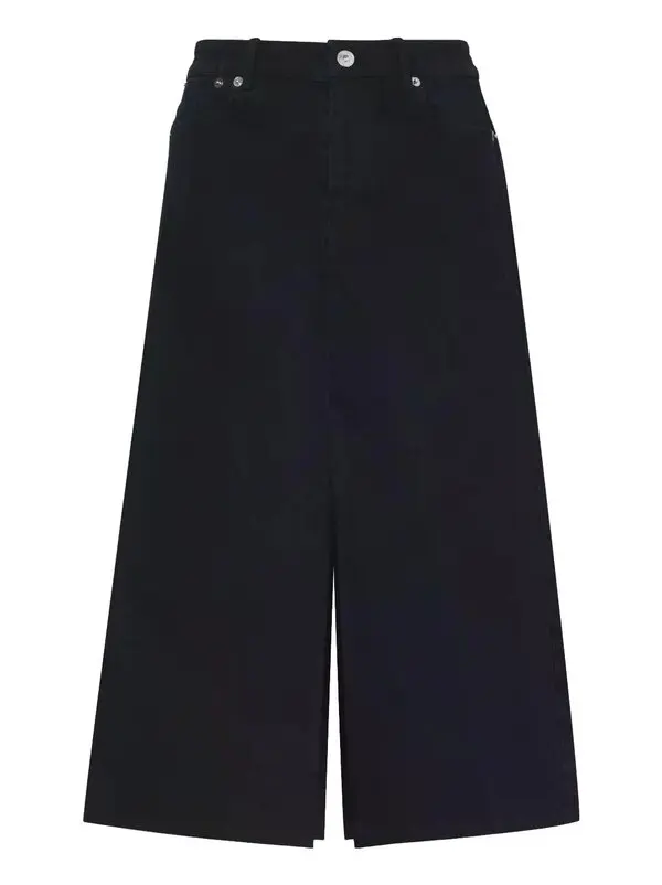 Proenza Schouler White Label A-line Denim Midi Skirt - Black