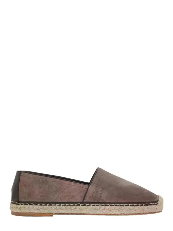 Brunello Cucinelli Suede Espadrilles With Piping Detail - Brown