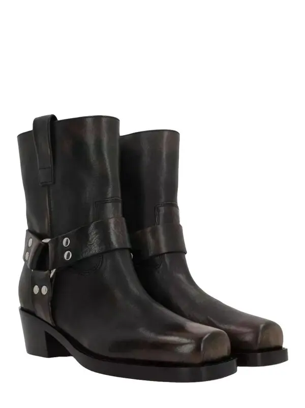 Paris Texas Roxy 45mm Leather Biker Boots - Black