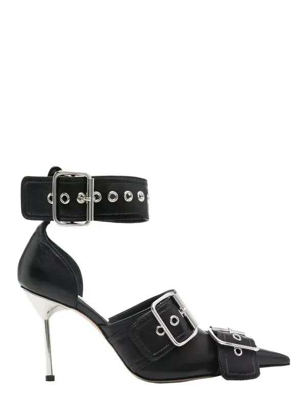 Giuseppe Di Morabito Calf Leather Decorative Buckle Pumps - Black