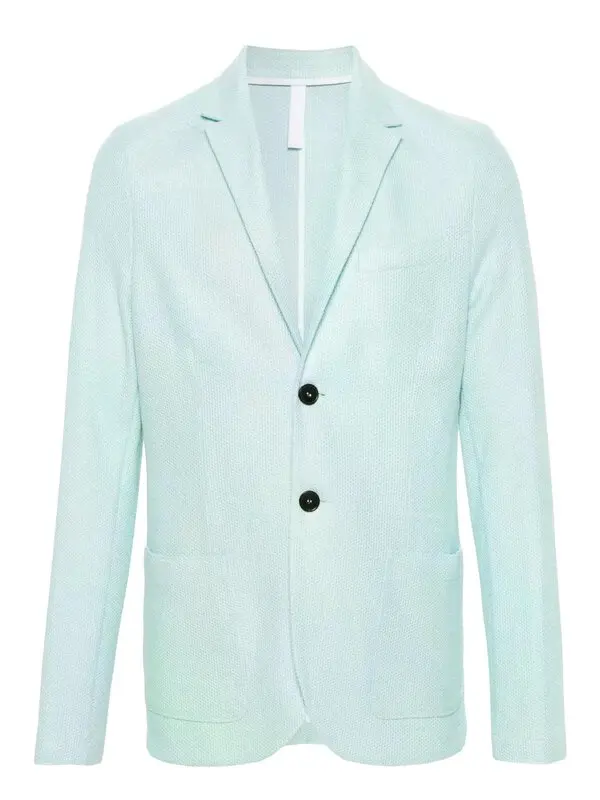 Harris Wharf London Single-breasted Honeycomb Blazer - Blue