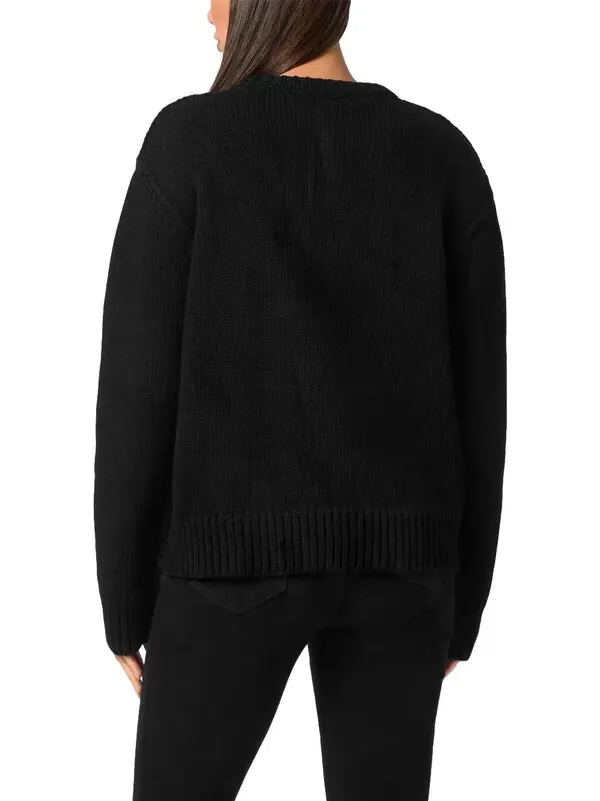 Philipp Plein Crystal Embellished Wool Blend Jumper - Black