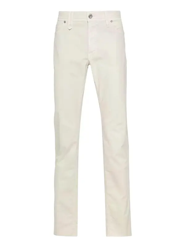 Brioni Chamonix Mid-rise Straight-leg Jeans - Neutrals
