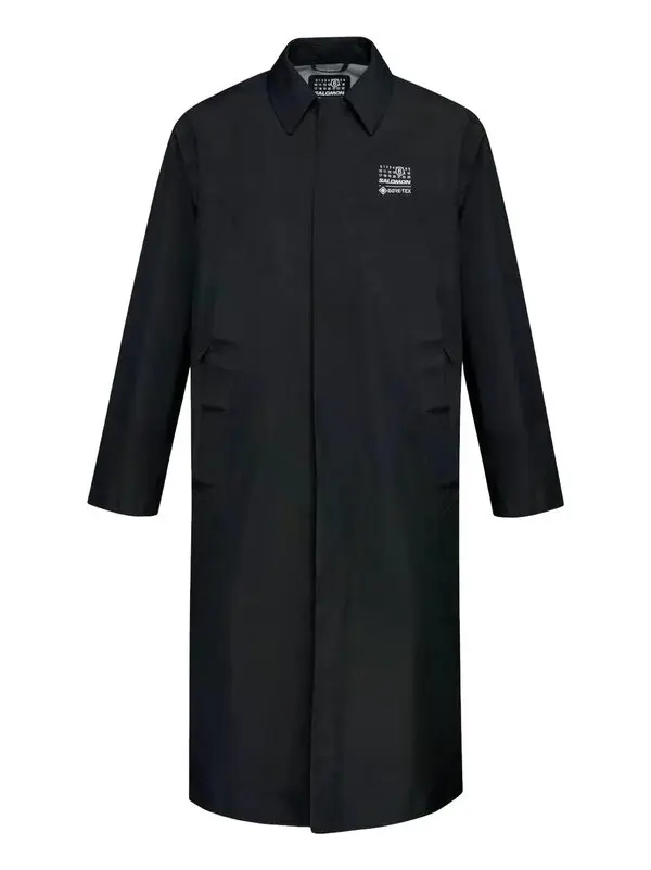 MM6 MAISON MARGIELA X SALOMON Classic Collar Trench Coat - Black