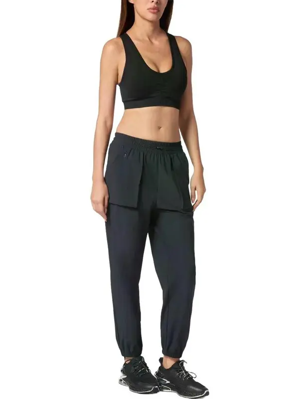 PLEIN SPORT High-waisted Track Pants With Logo Detail - Black