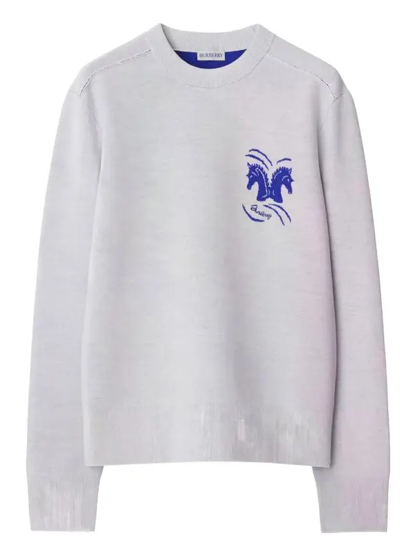 Burberry Mirrored Horse Jumper - Grey