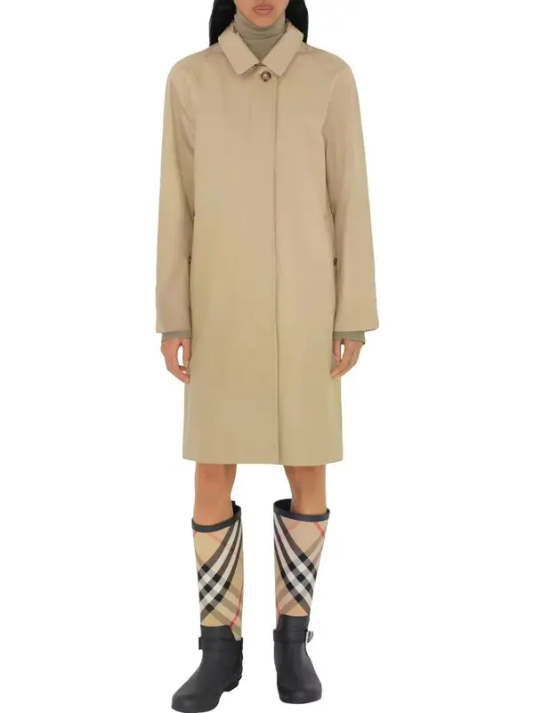 Burberry Mid-length Cotton Trench Coat - Neutrals