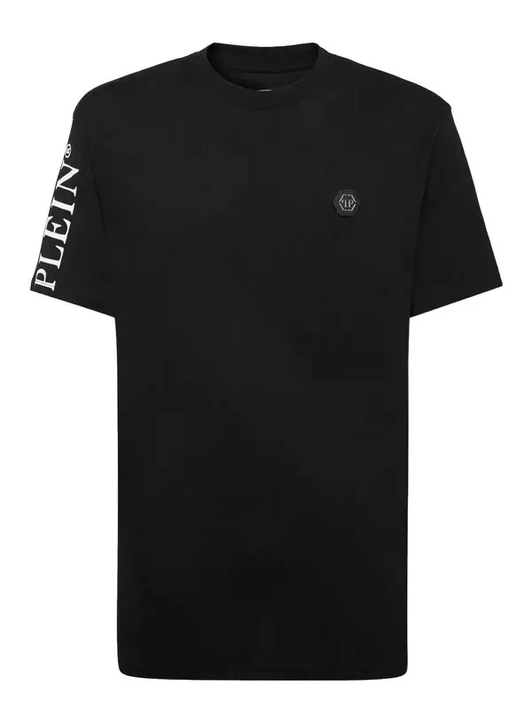 Philipp Plein Logo-patch Cotton T-shirt - Black