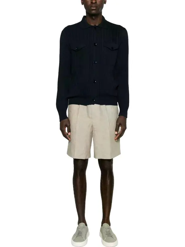 Brioni Spread-collar Buttoned Cardigan - Blue