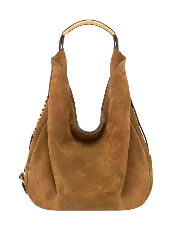 Moschino Medium Handle Me Leather Shoulder Bag - Brown