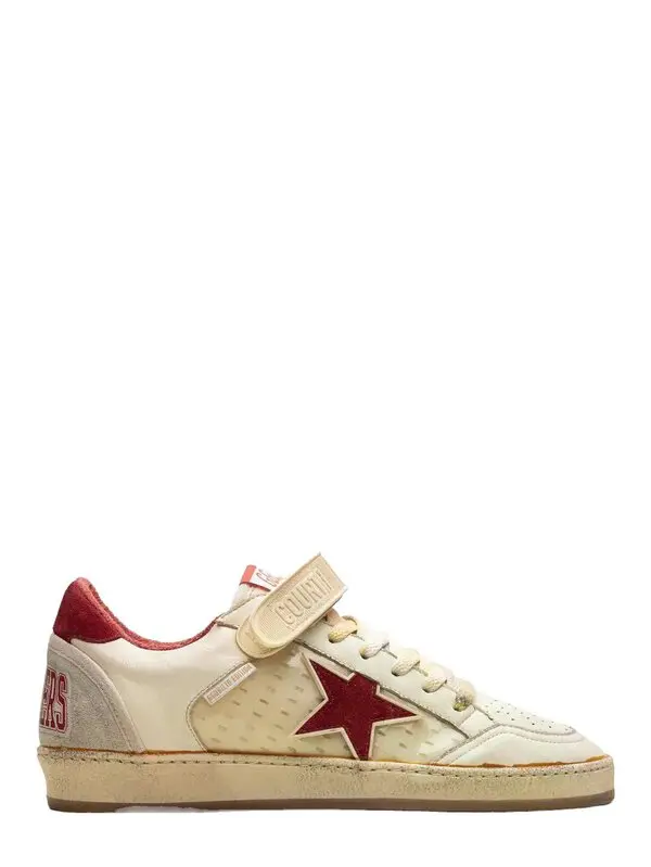 GOLDEN GOOSE Ball Star White/ice/red Sneakers - Neutrals
