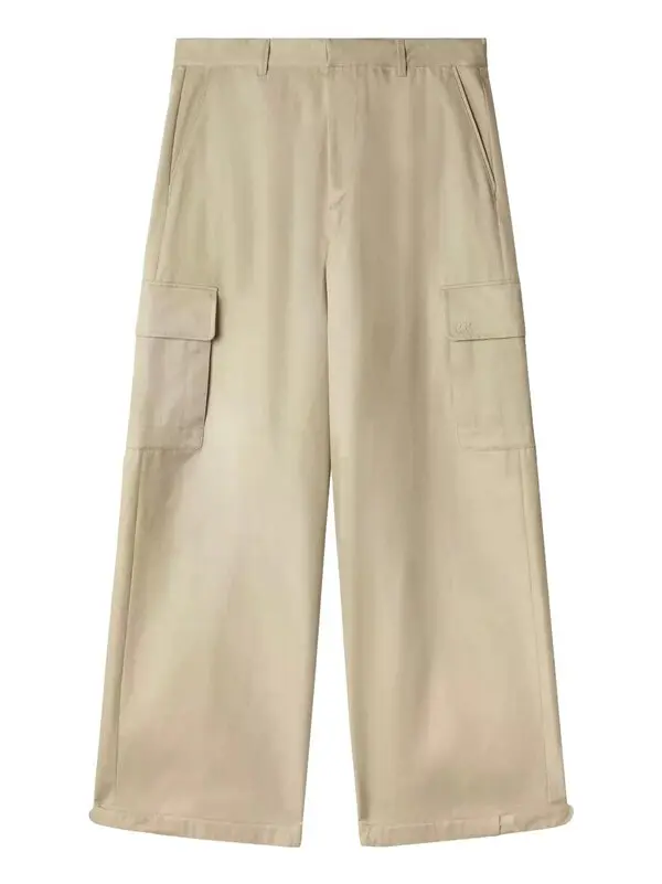 Off-White Wide-leg Cargo Trousers - Neutrals