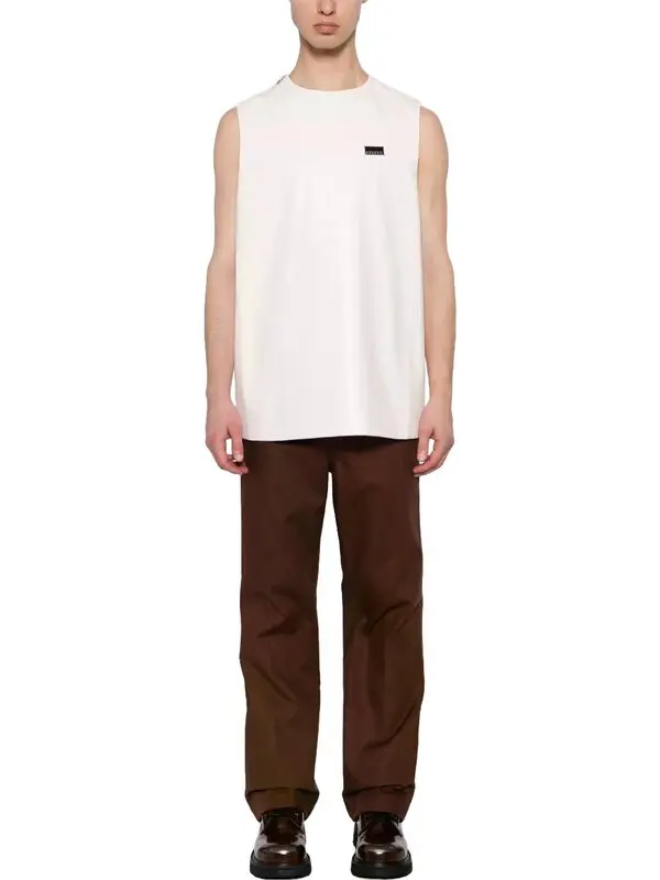 OAMC Zipped Cotton Tank Top - Neutrals