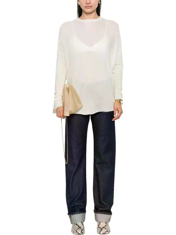 Fabiana Filippi Embellished Crew Neck Jumper - Neutrals