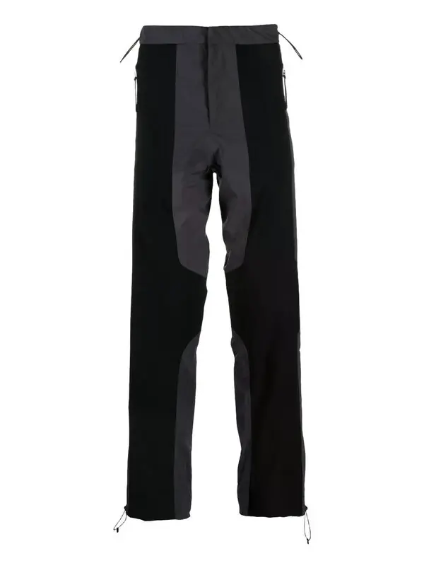 J.L-A.L Colour-block Panelled Straight-leg Trousers - Black