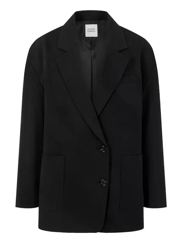 STUDIO TOMBOY Cotton-blend Blazer - Black