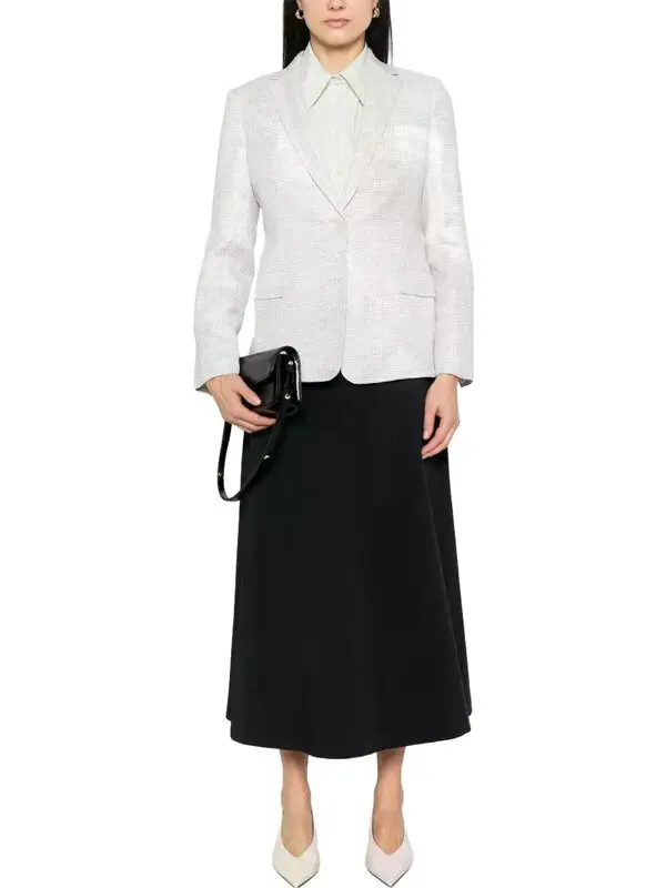 Theory Houndstooth-pattern Blazer - White
