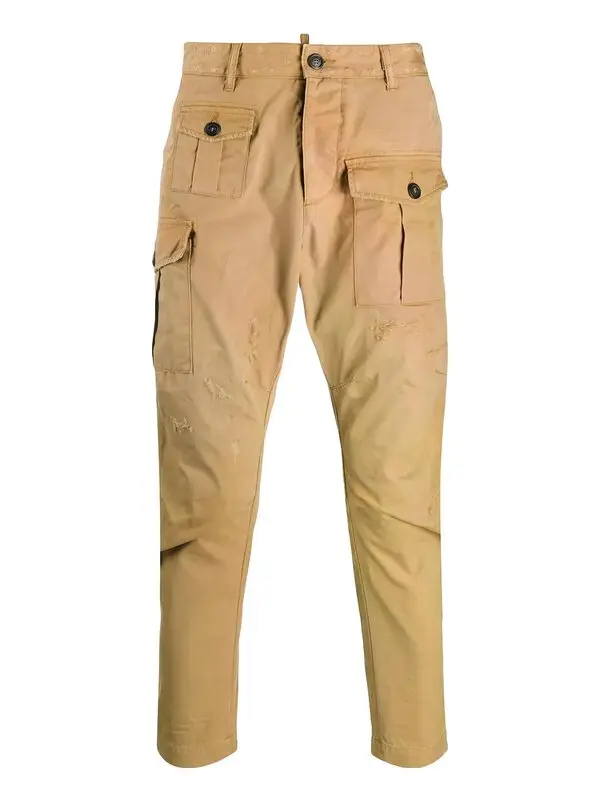 Dsquared2 Tapered Cargo Trousers - Neutrals