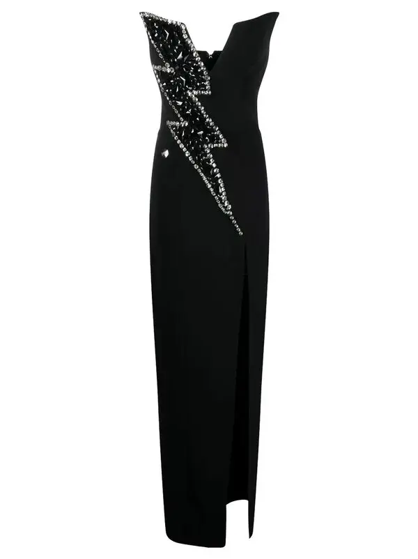 Philipp Plein Thunder Crystal-embellished Gown - Black
