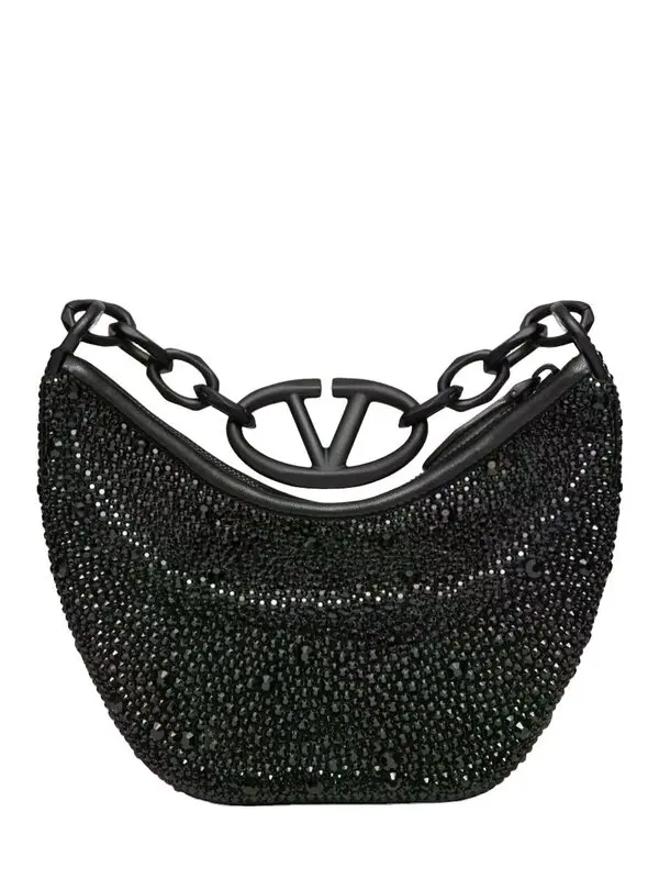 Valentino Garavani Vlogo Moon Shoulder Bag - Black
