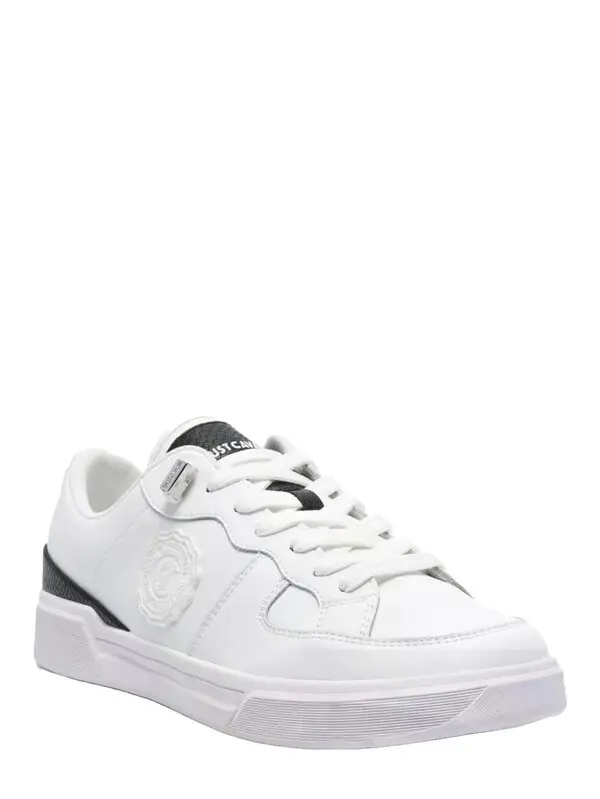 Just Cavalli Logo-patch Leather Sneakers - White