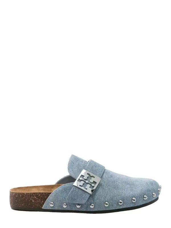 Tory Burch Mellow Mules With Stud Embellishment - Blue