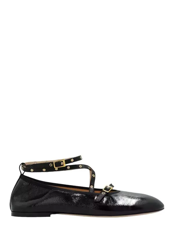 WANDLER June Ballerina Shoes With Ankle Strap - Black