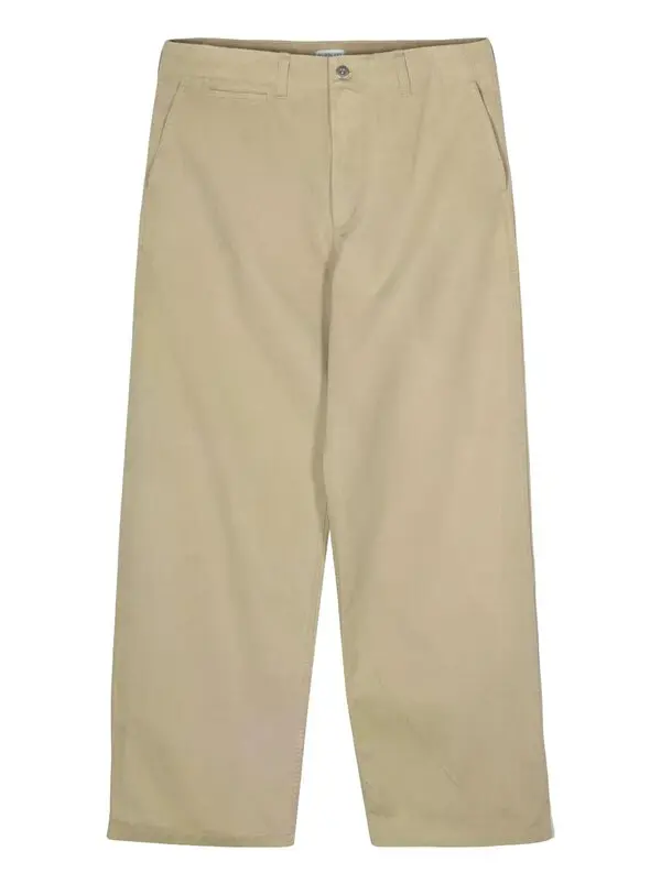 Burberry Cotton Wide-leg Trousers - Neutrals