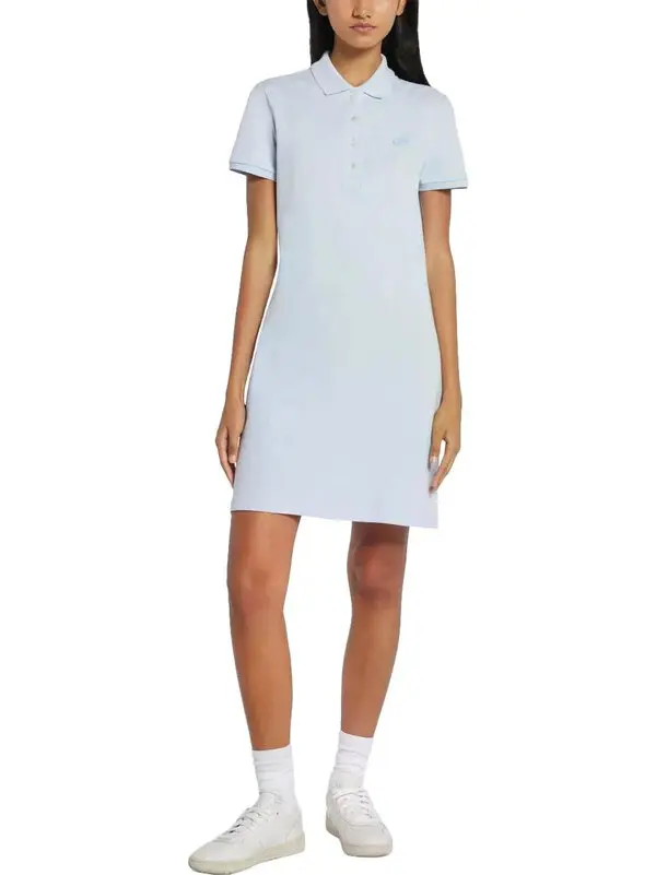 Lacoste Logo-appliqué Cotton Polo Dress - Blue