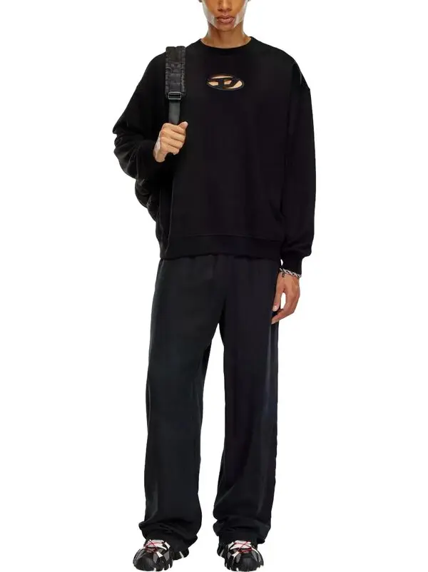 DIESEL® Logo Cut-out Sweatshirt - Black