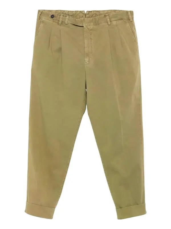 PT TORINO Pleated Detail Trousers - Green