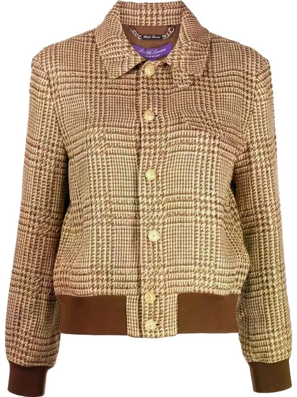 Ralph Lauren Plaid-check Bomber Jacket - Brown