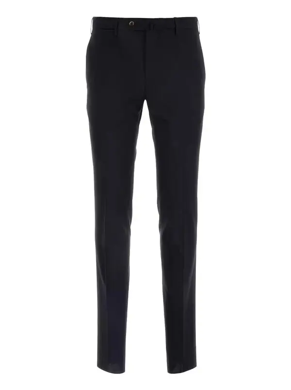 PT TORINO Tailored Virgin Wool Blend Trousers - Blue