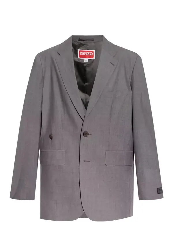 Kenzo Single-breasted Blazer - Grey
