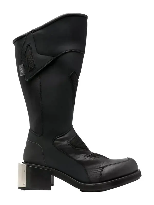 GMBH Knee High Moto Boots - Black