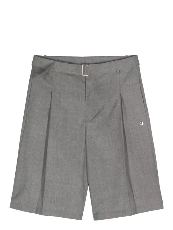 Études Studio Cooper Wool Pleated Shorts - Grey