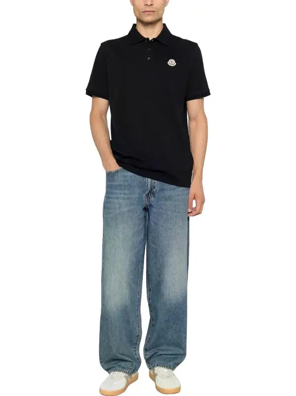 Moncler Logo-appliqué Polo Shirt - Blue