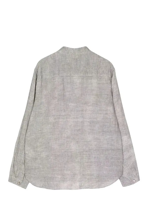 FORME D'EXPRESSION Pinstripe Linen Shirt - White