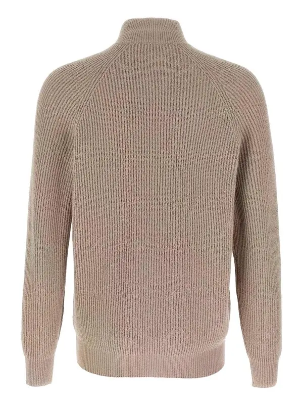 Brunello Cucinelli Knitted Zip-up Cardigan - Neutrals