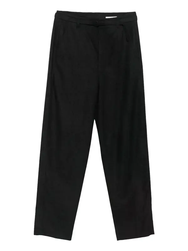 LEMAIRE Belted Pleated Trousers - Grey