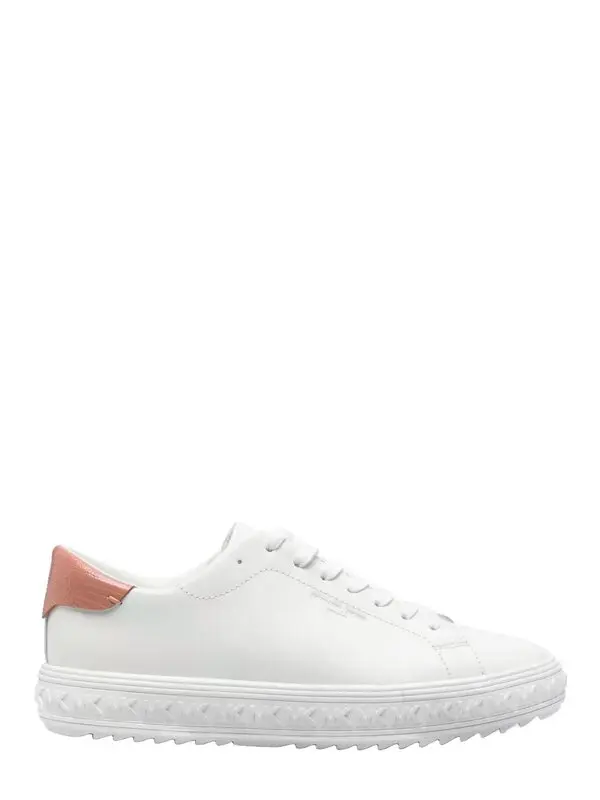 Michael Kors Logo-embossed Leather Sneakers - White